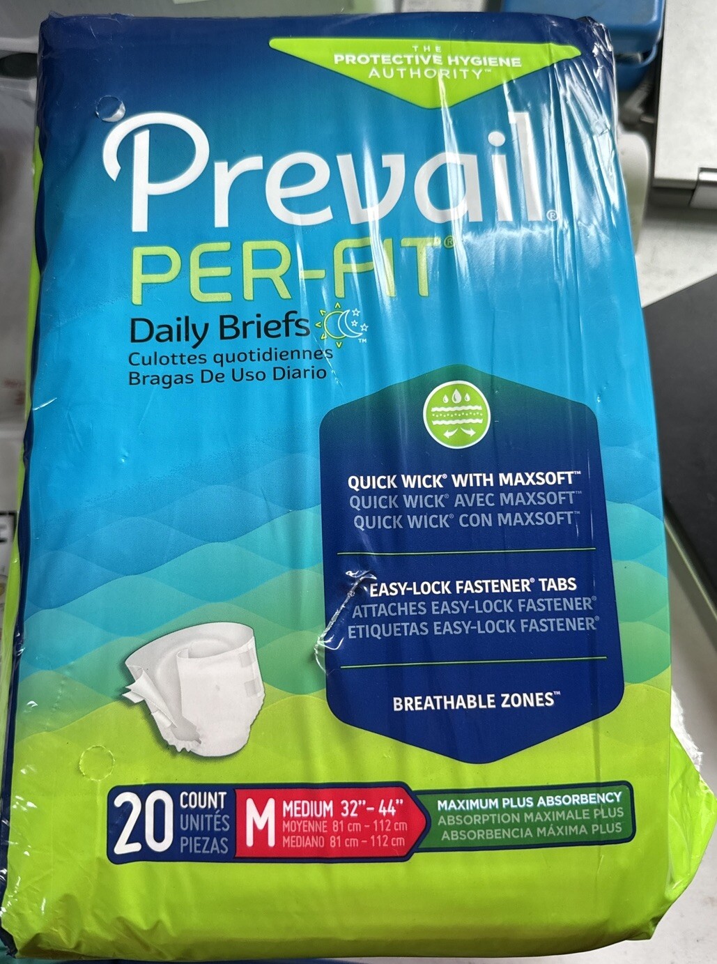 Prevail Per-Fit Adult Briefs Diapers With Tabs M Max Plus Heavy ...