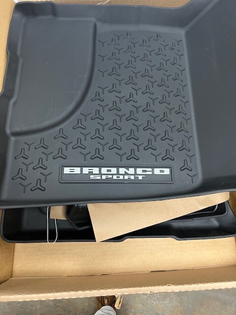 21 thru 24 Bronco Sport OEM Ford Tray Style Molded Floor Mats with ...