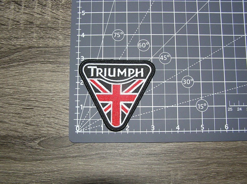 (2) Lot of Triumph Motorcycle Embroidered Iron On Patches | eBay