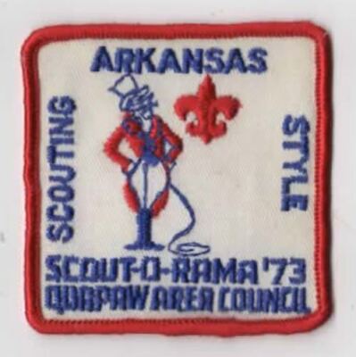 1973 Scout-O-Rama Quapaw Area Council Arkansas Scouting Style RED Bdr ...