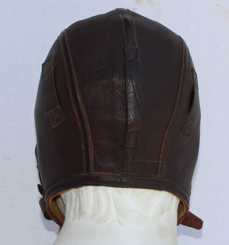 WWII US NAVY LEATHER SKULL CAP, PILOT, AIRBORNE, AVIATION | eBay