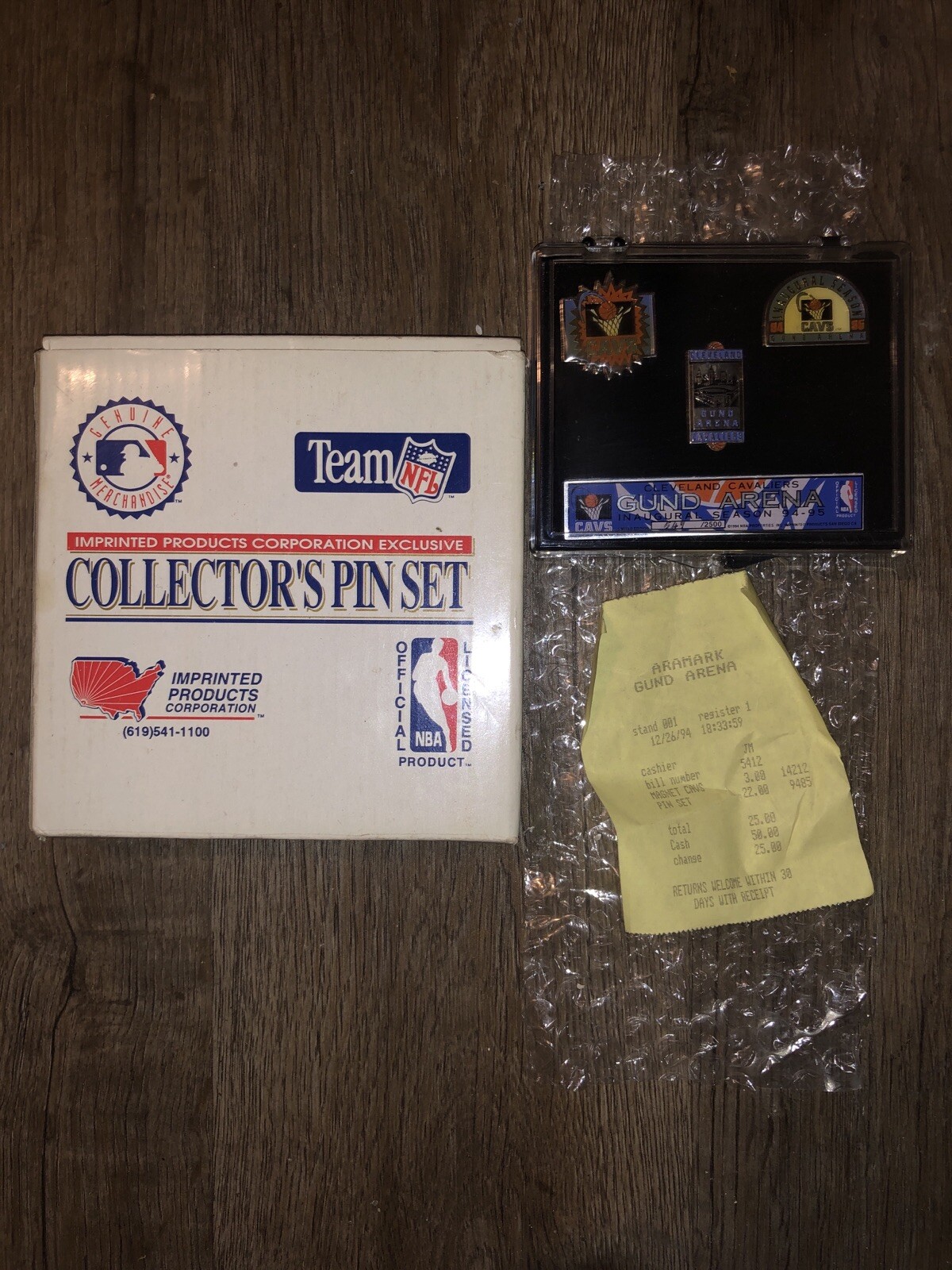NEW 1994 Cleveland Cavaliers Gund Arena Inaugural Season Pin Set #544/ ...