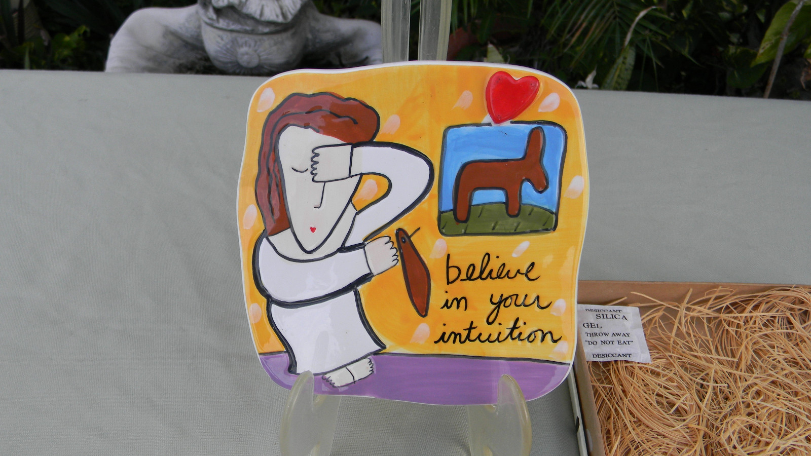 Sandra Magsamen plaque Believe In Your Intuition Tile Wall Hanging NWT ...