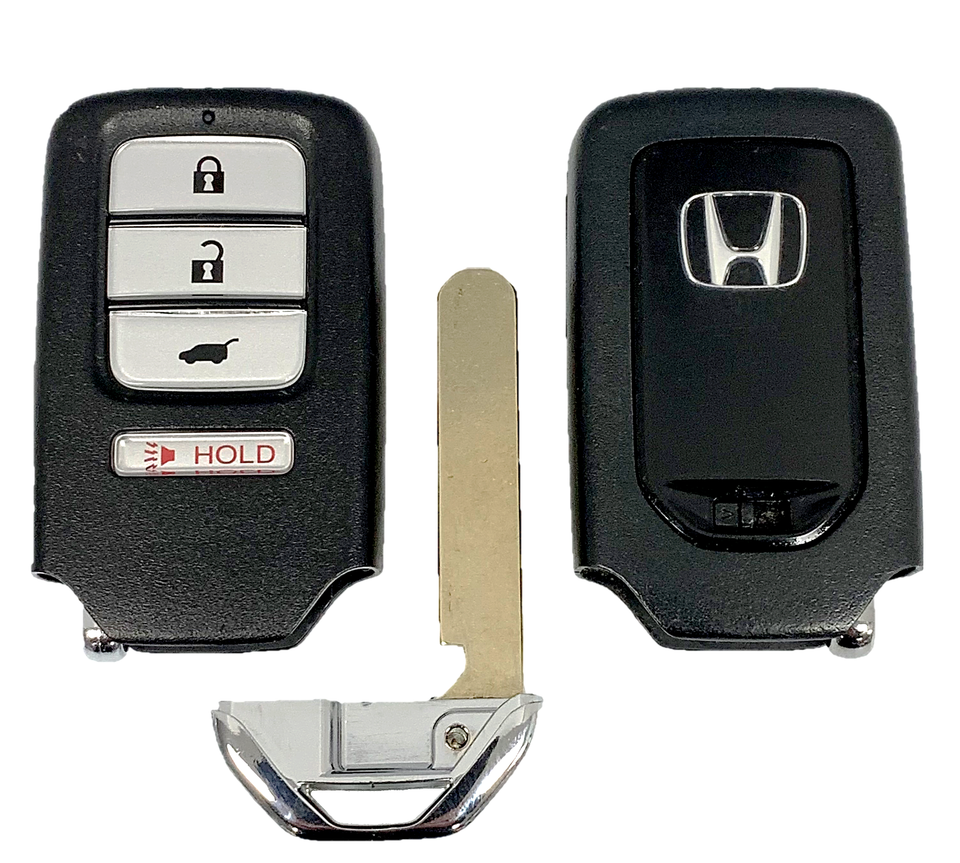 OEM Honda Keyless Remote Fob 4Btn SUV + Uncut Key Insert OEM Honda ...