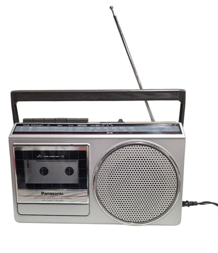 Panasonic RX-1210 AM/FM Radio Cassette Recorder Boombox Silver Vintage ...
