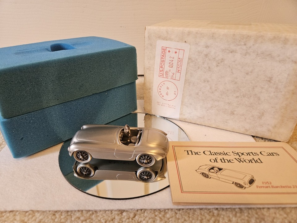 DANBURY MINT 1:43 PEWTER 1952 FERRARI BARCHETTA 212 CLASSIC SPORTS CARS ...