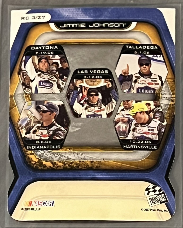 2007 Press Pass Eclipse "Racing Champions" 🏎 #3 JIMMIE JOHNSON 🏁 NASCAR ...