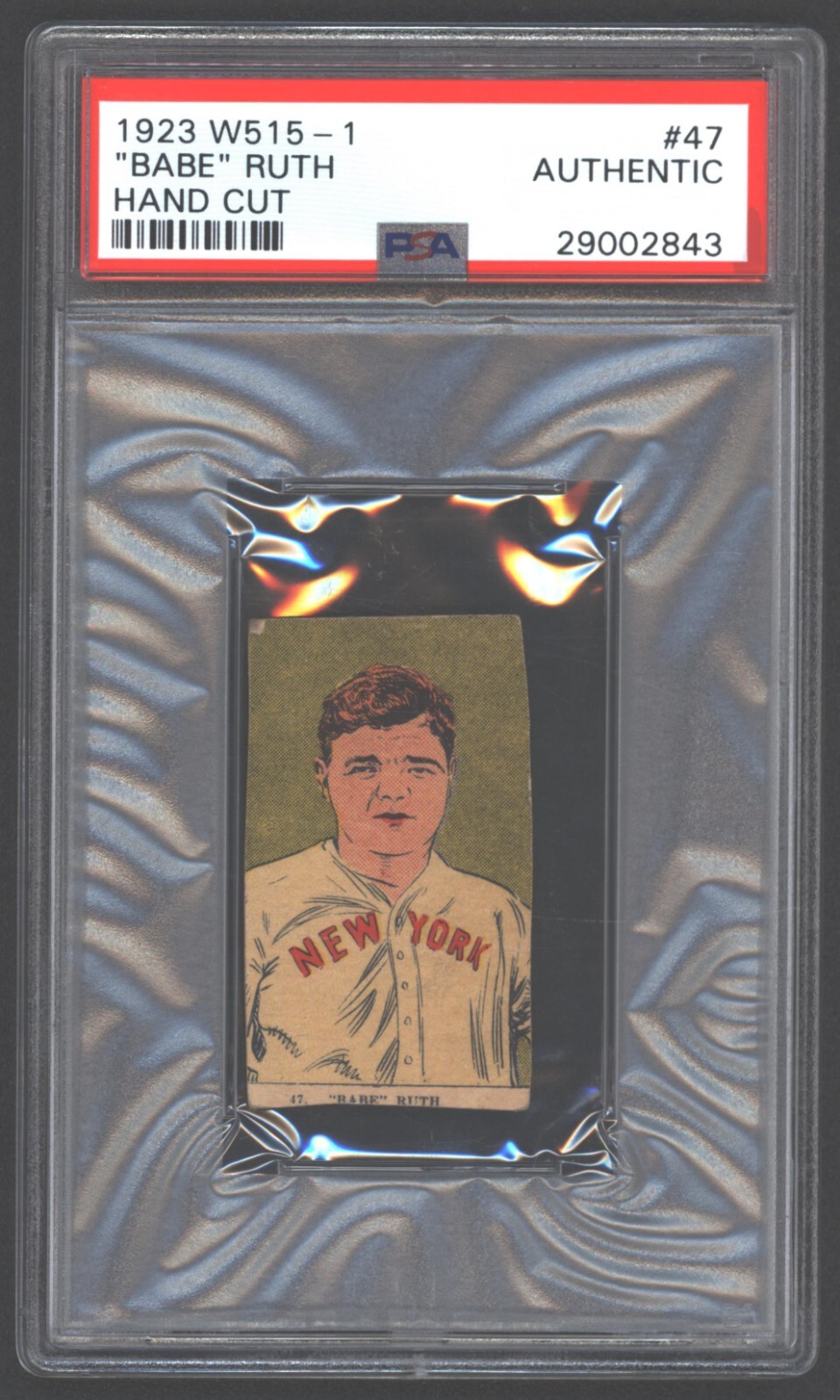 1923 W515-1 BABE RUTH #47 HAND CUT PSA AUTHENTIC Boston Red Sox/New ...