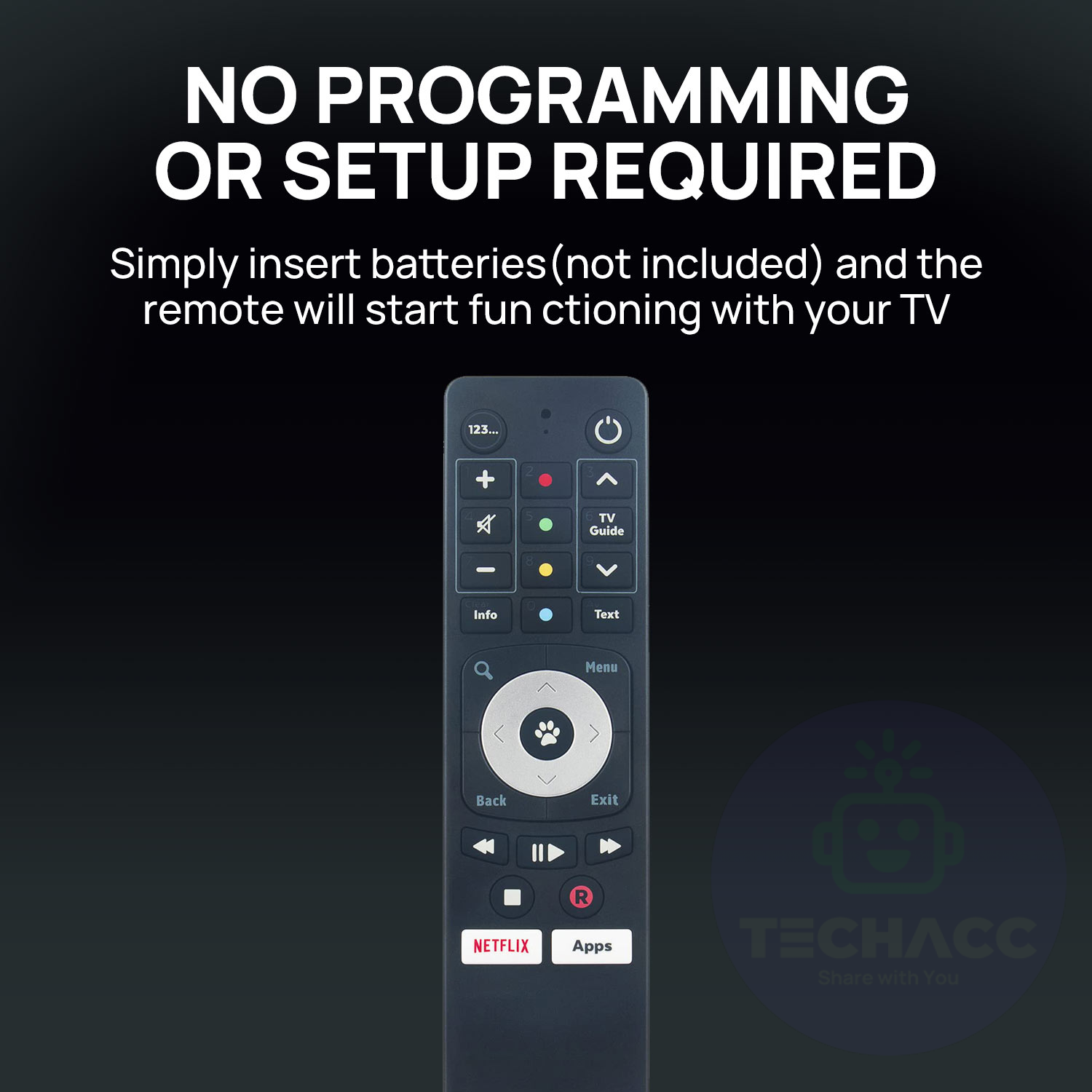 Remote Control For Fetch TV, Fetch Mini 4K, Mighty PVR, Mini & Gen 2 ...