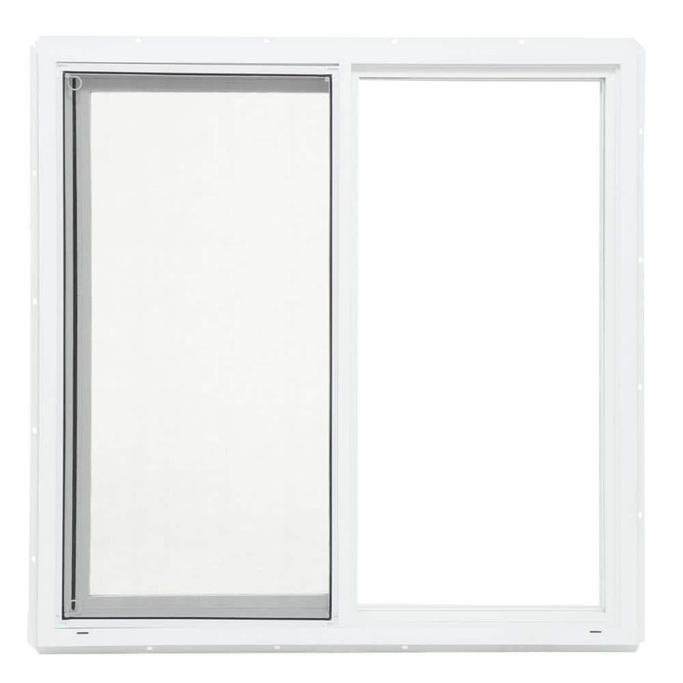 TAFCO WINDOWS Frame Utility Left-Hand Single Slider Vinyl Standard ...