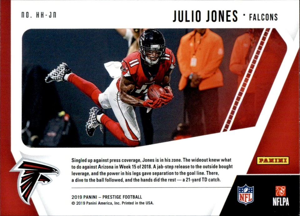 2019 Panini Prestige Highlight Reel Julio Jones card #HH-JN Atlanta ...