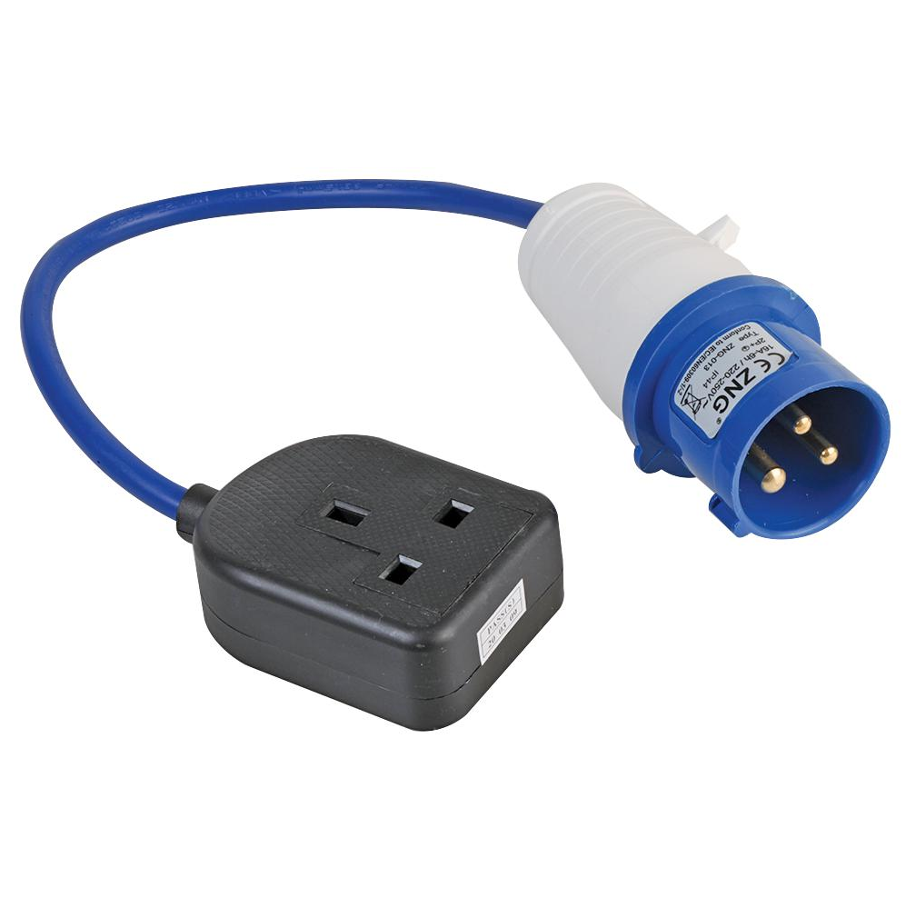 Caravan Hook Up Adapter 230V UK Mains Conversion Plug Connector Lead ...
