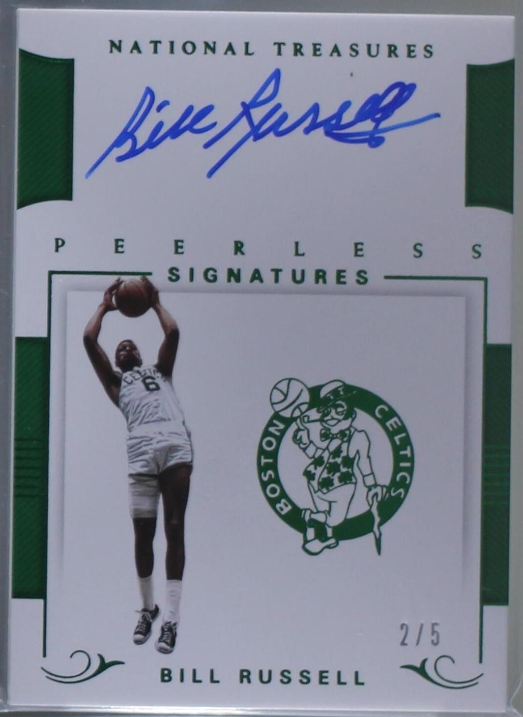 2017-18 Panini National Treasures - Peerless Signatures Bill Russell # ...