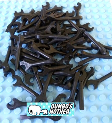 LEGO Black Wrench Screw Driver Pry Bar Minifigure Tool Utensil NEW X20 ...