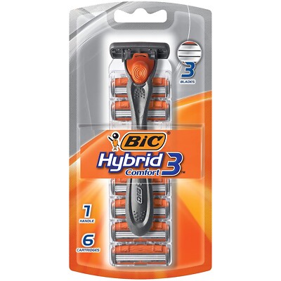 3 TOUGH BLADE Triple Blade Razor 6 Cartridges Micro Touch Tough ...