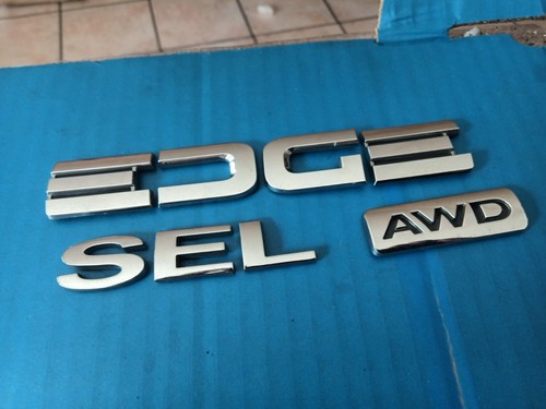 FORD EDGE SEL AWD CHROME 2007-2010 REAR GATE LID LETTERING EMBLEM LOGO ...