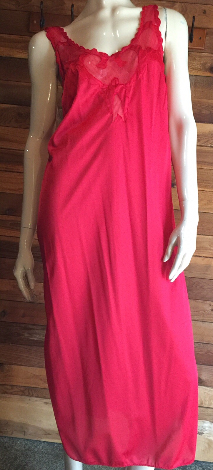 VINTAGE CONTESSA RED SIZE SMALL NIGHTGOWN #9756 | eBay