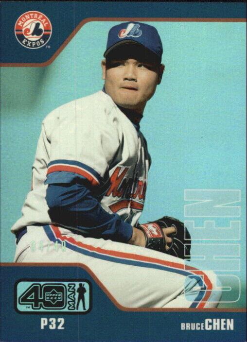 2002 Upper Deck 40 Man - Bruce Chen #712 Electric Rainbow /40 for sale ...