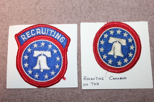2-Original Vietnam War, 1960's Era U.S. Army Recruiting Command Uniform Patches | eBay