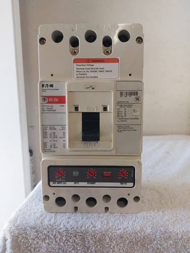 EATON KD3400F 400A 600V 3-POLE CIRCUIT BREAKER WITH 400A TRIP & LINE ...