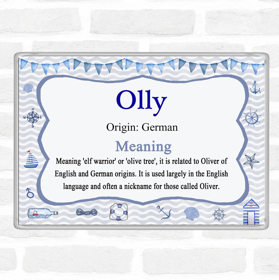 Olly Name Meaning Jumbo Fridge Magnet Nautical | eBay