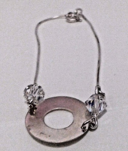 Silver chain with crystals | eBay