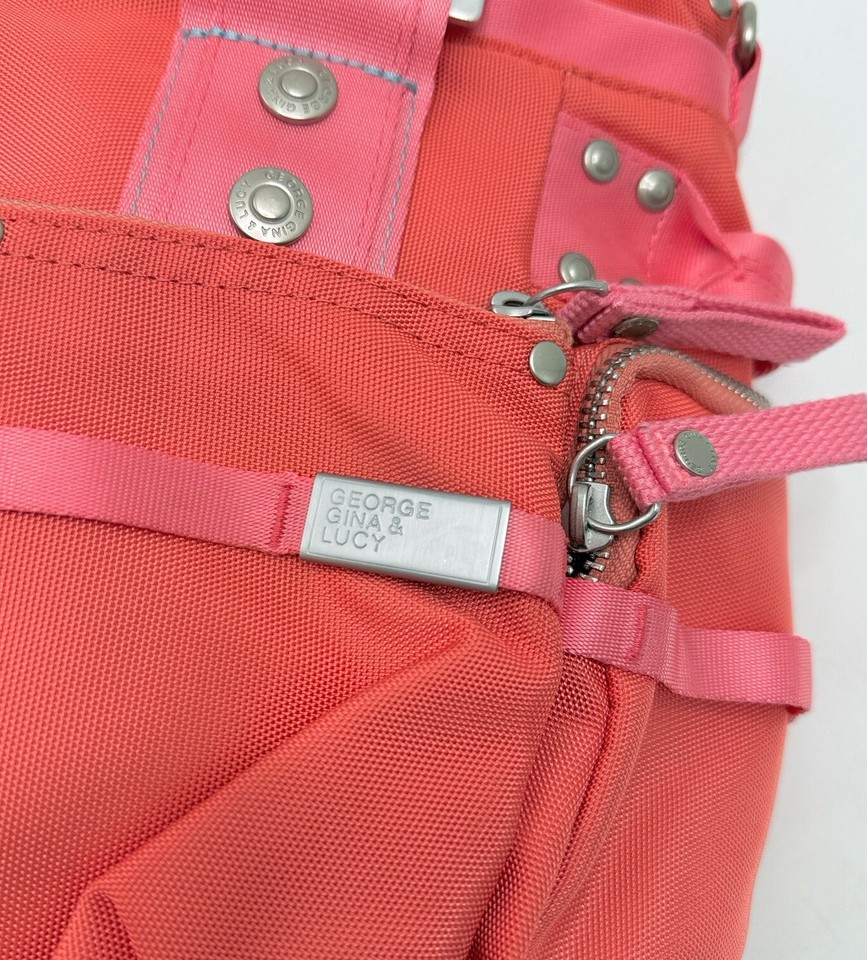 GGL George Gina Lucy Pink Multi Pocket Cargo Handbag, Missing Belt Clip ...