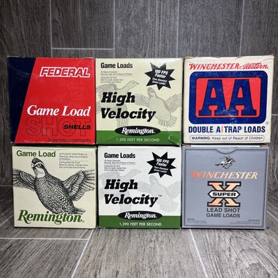 6 empty 12 gauge shotgun shell ammo boxes | eBay