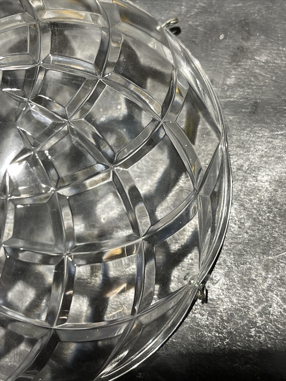 5 " VINTAGE EUROPEAN CRYSTAL GLASS BOBECHE 5 PIN HOLE SILVER PIN | eBay