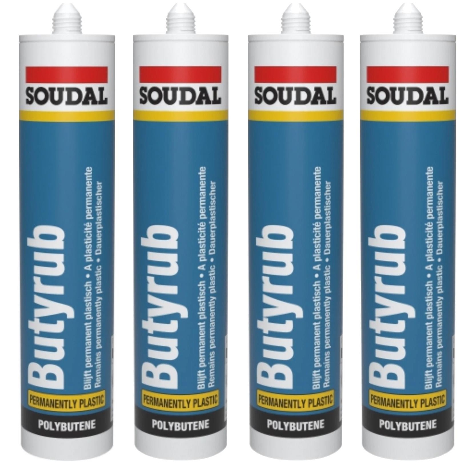 4 x Soudal Butyrub Non Setting Butyl bedding Sealant Seitz Window ...