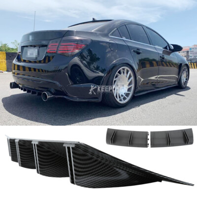 10 Fins Rear Diffuser Bumper Lip Splitter Spoiler For Chevrolet Cruze ...