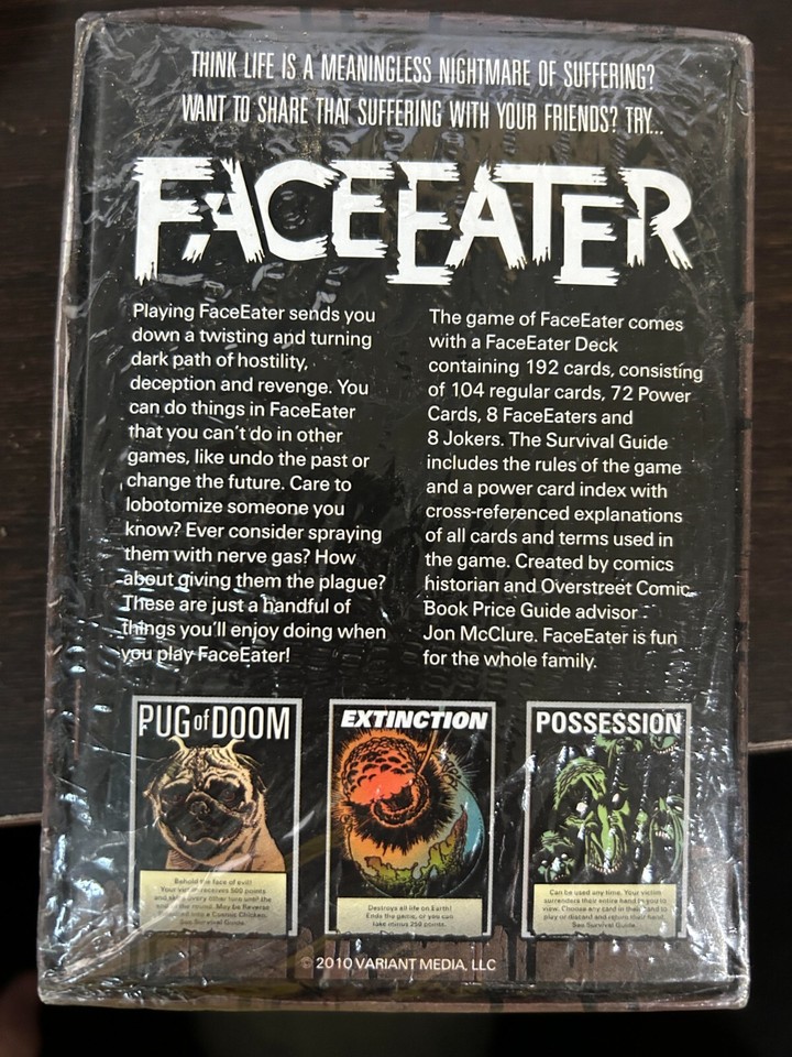 FACEEATER Post Apocalyptic Card Game Zombies Vampires Beasts 2010 First ...