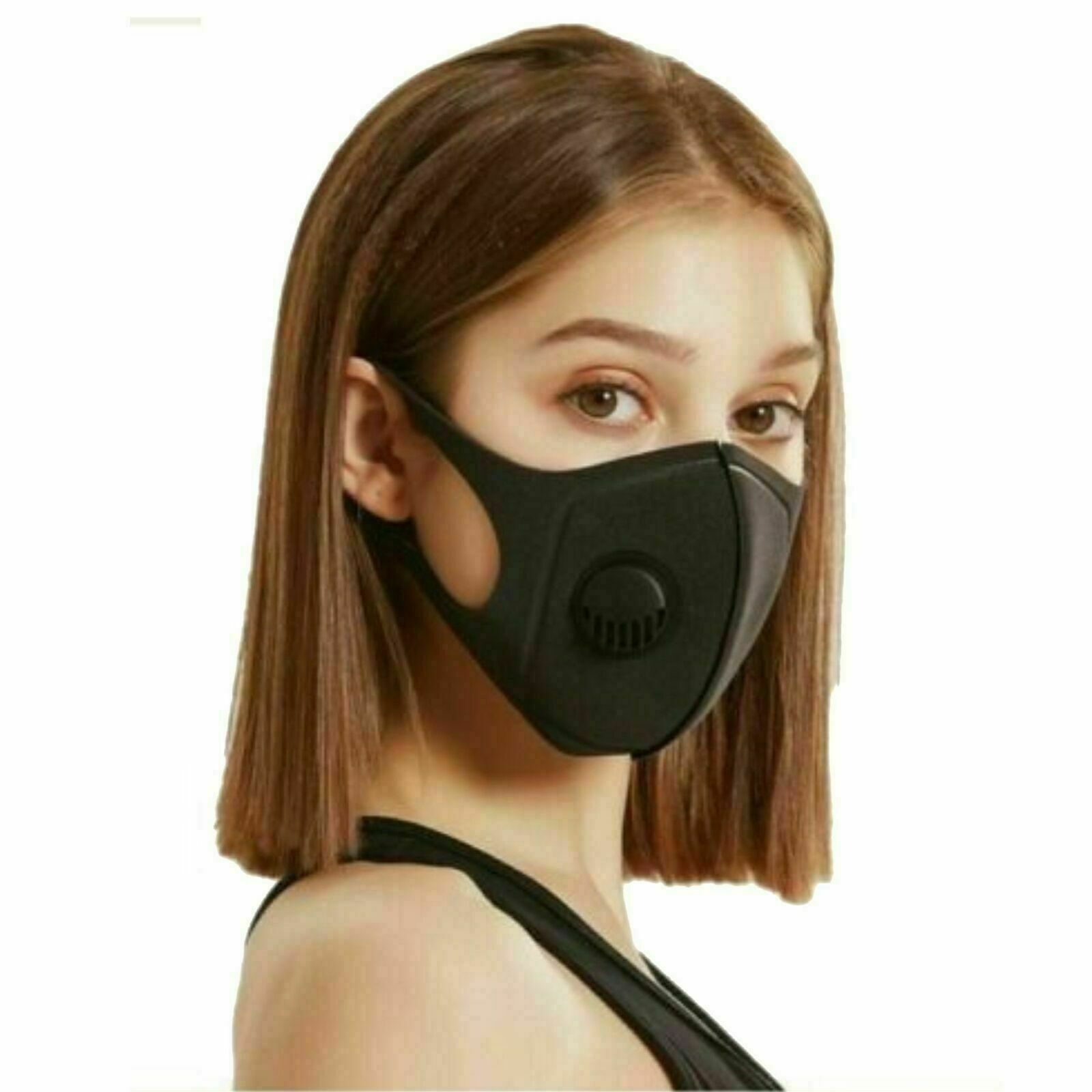 Breathable Air Flow Mask Washable Mouth Nose Face Mask Protection With ...