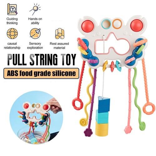 Montessori Toys Interactive Pull String Toy Parent-Child Interactive ...