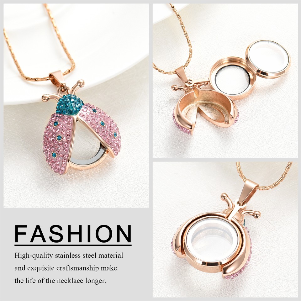 Cremation Jewelry Flying Ladybug Urn Necklace for Ashes Urn Keepsake ...