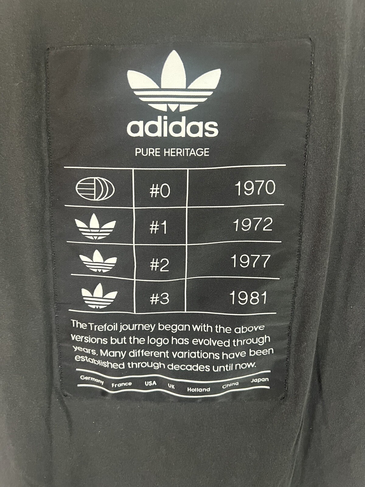 Adidas Pure Heritage Trefoil Logo History 1970-1981 B… - Gem