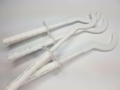 4X Universal Designer Radiator Wall Mount Brackets (White) With Free ...