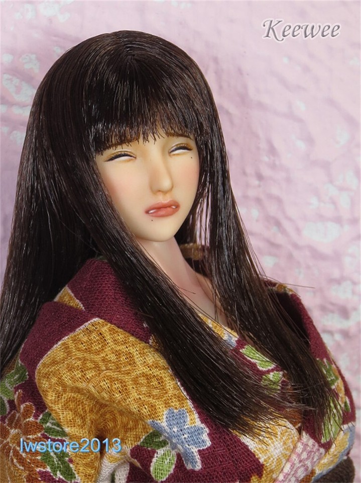 1:6 Close Eyes Girl Obitsu Head Sculpt Carved For 12" Female PH TBL ...