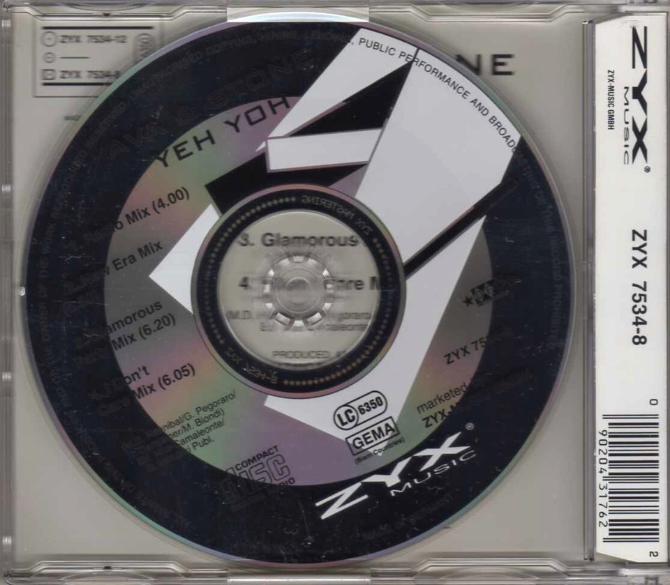 Ava & Stone - Yeh Yoh - CDM - 1995 - Eurodance 4TR | eBay