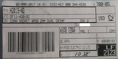 HIROSE DF11-4DS-2C, DF11-6DS-2C, DF11-4DP-2DS, DF11-6DP-2DS, DF11-6DP ...