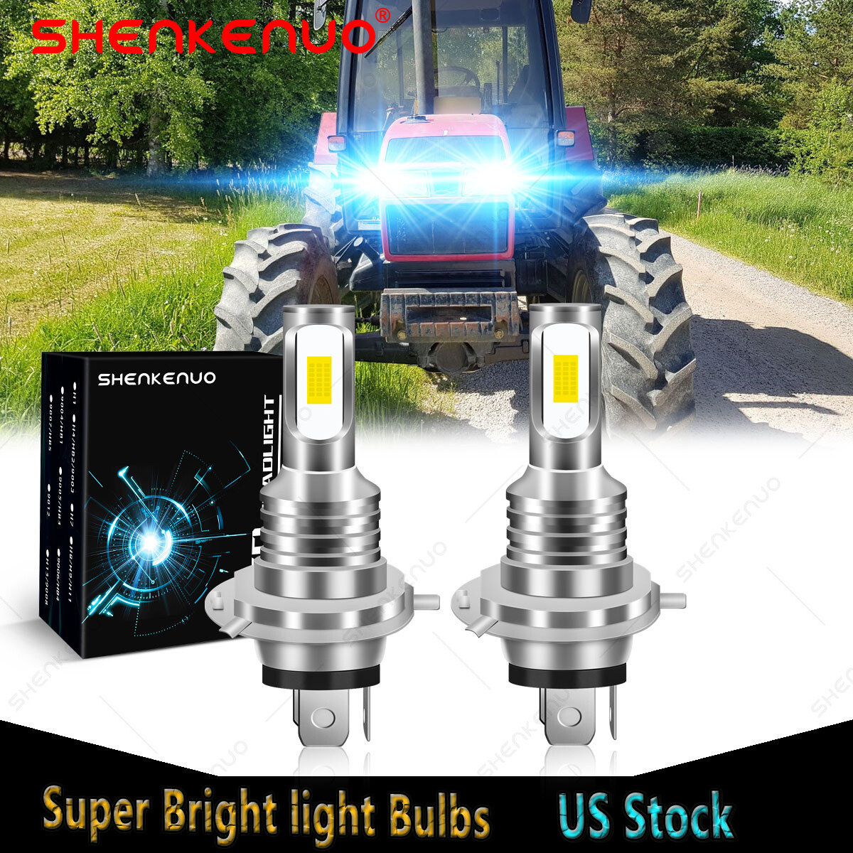 2 SUPER Blue LED light bulbs for Case IH 4210, 4230, 4240, 5120, 5130 ...