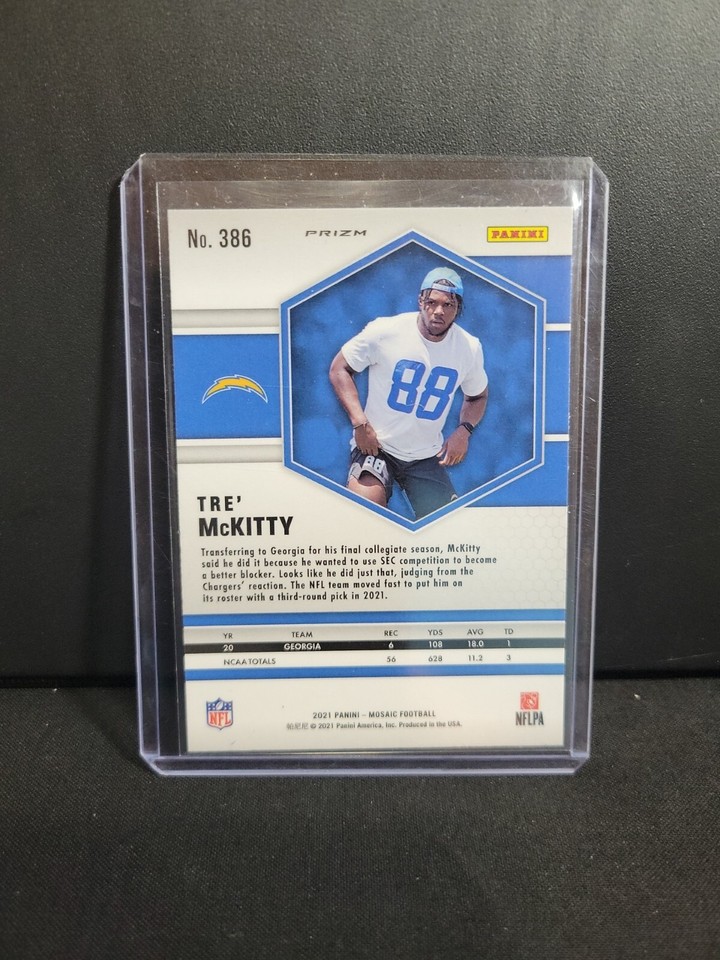 2021 Panini Mosaic Football #386 Tre' McKitty RC Genesis SP Parallel ...