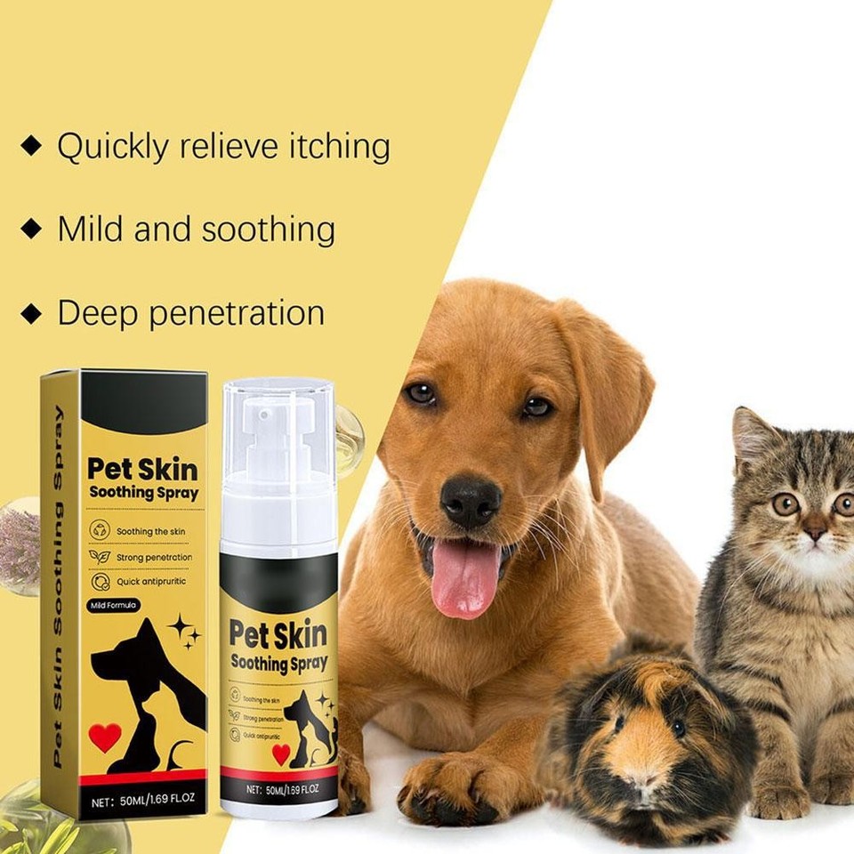 Pet Sk in Care Spray Cat & Dog Skin Wo und Fungus Ringworm Itching 3X ...