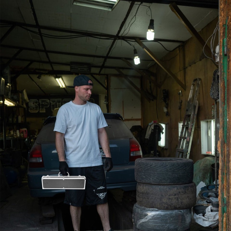 Jewelry Organizer Case Household Tools Suitcase Hand Tool Box Steel ...