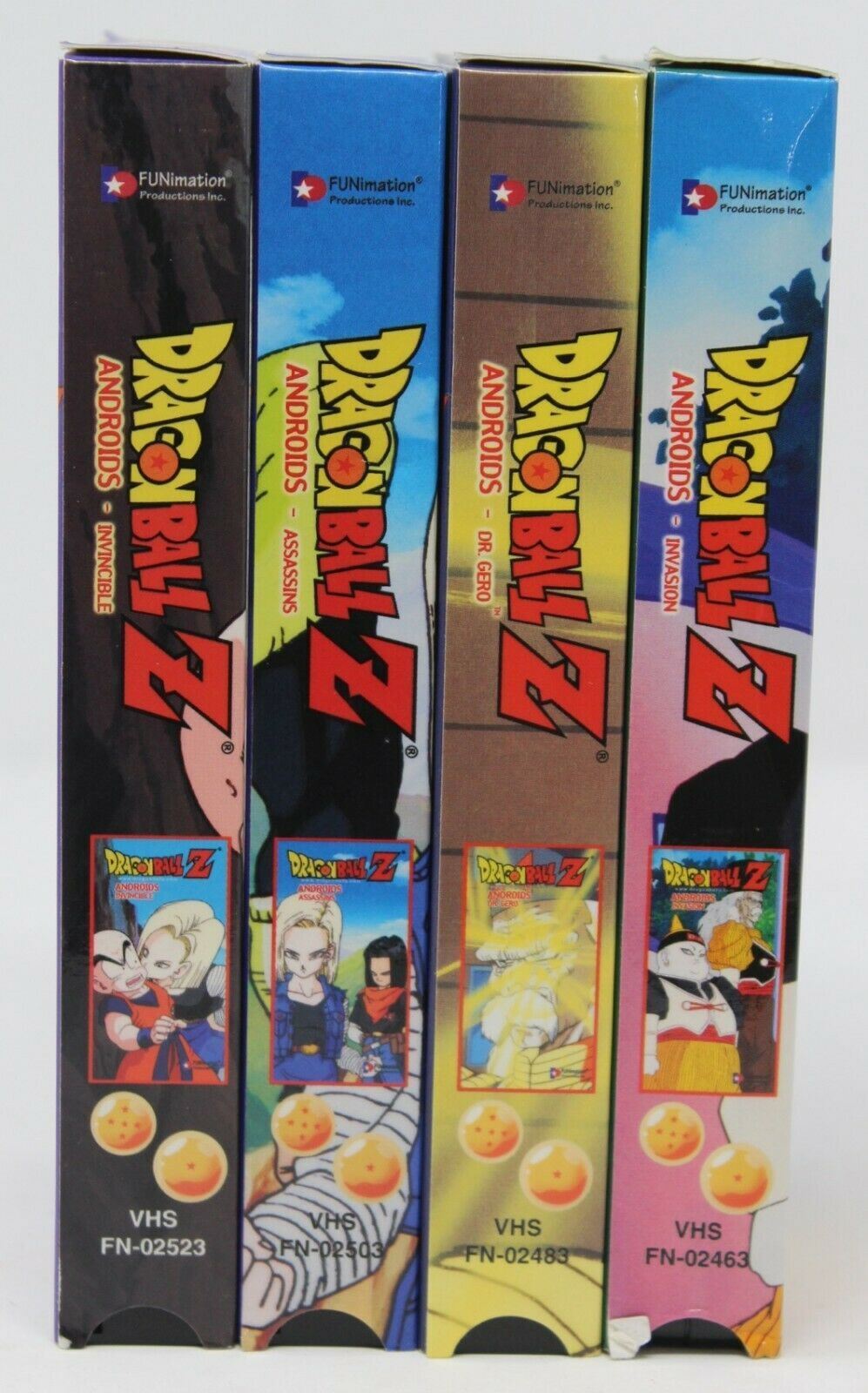 Dragon Ball Z Androids Saga Edited VHS Box Set Anime 4 Tape Set ...