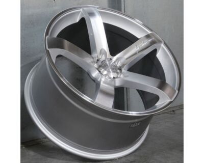 19" MRR VP5 Silver Machined Wheels 19x8.5 +45 / 19x9.5 +45 5x112 Rims ...