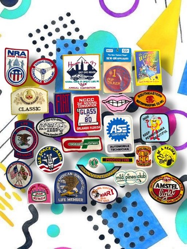 🧵 Vintage Embroidered Patches Lot (27) 70s-90s Iron/Sew On Collectibles ...