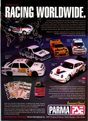 Parma RC Body Porsche Vauxall Volvo CAmaro BMW Print Ad Ephemera Wall ...
