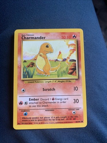 Pokémon TCG Charmander Base Set 46/102 Common Regular NEAR MINT | eBay