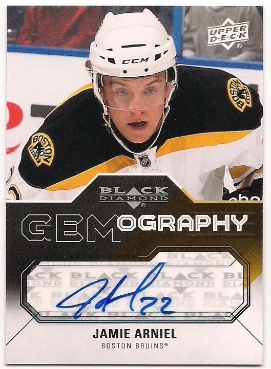 Jamie Arniel 11-12 Upper Deck Black Diamond Gemography Autograph ...